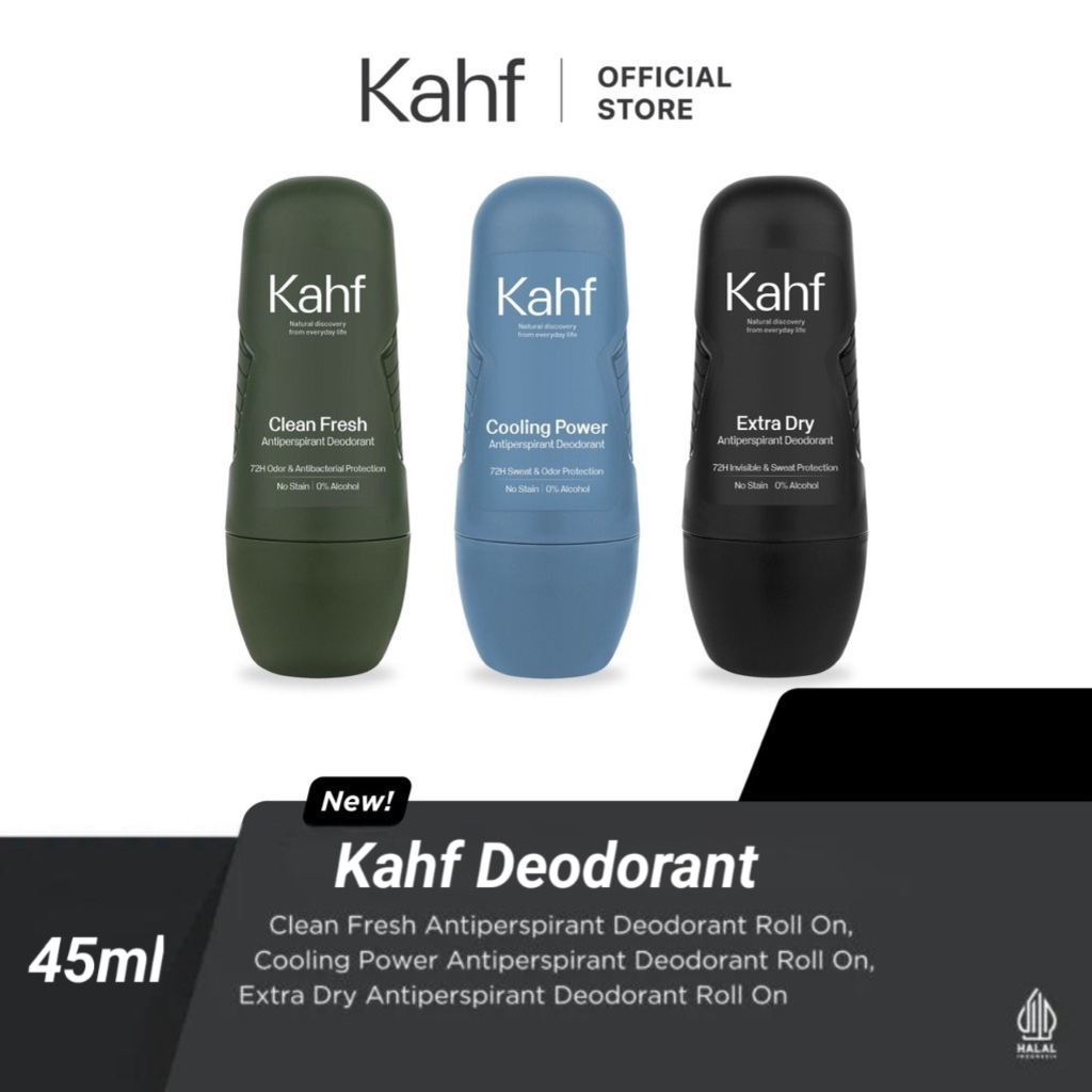 Jual KAHF Antiperspirant Deodorant Roll On Indonesia / Deodorant Pria ...