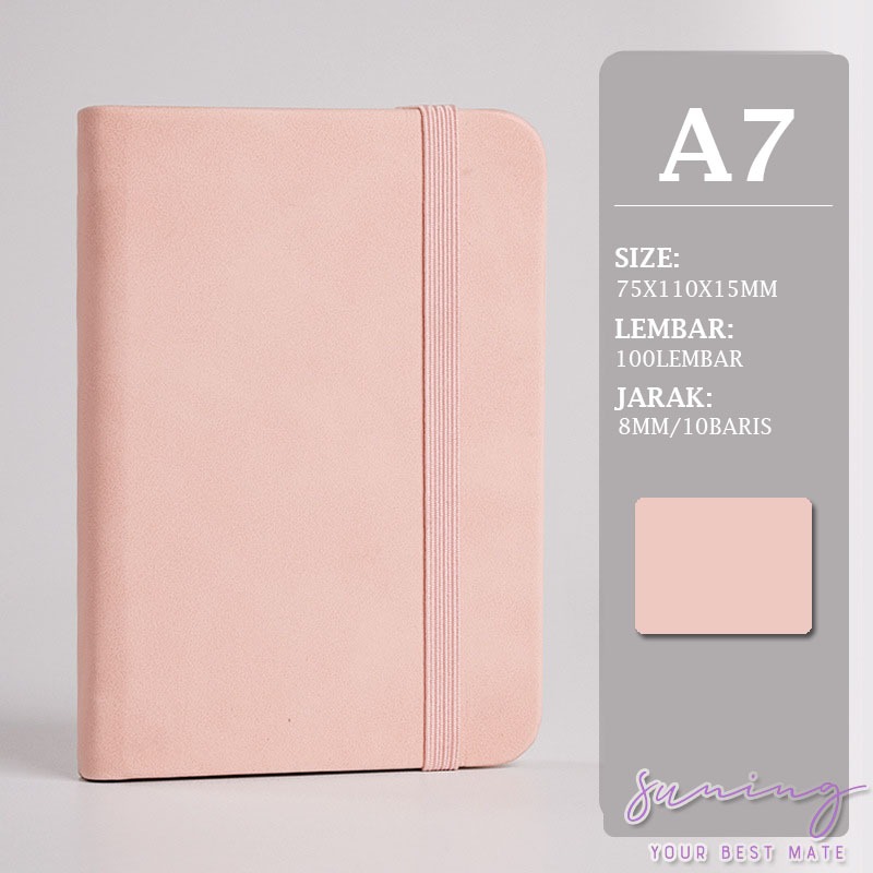 Jual PU Notebook mini portabel A7 notepad portabel tebal-100 lembar ...