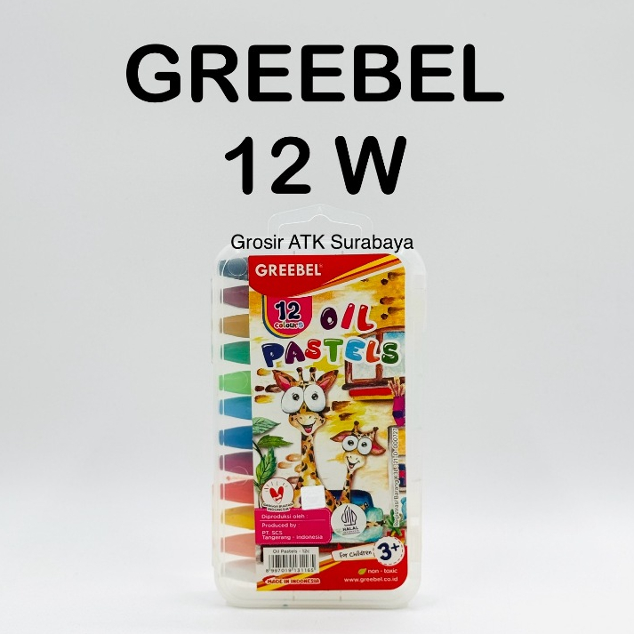 Jual CRAYON / Krayon Minyak / Oil Pastel GREEBEL GREBEL 12 Warna ...