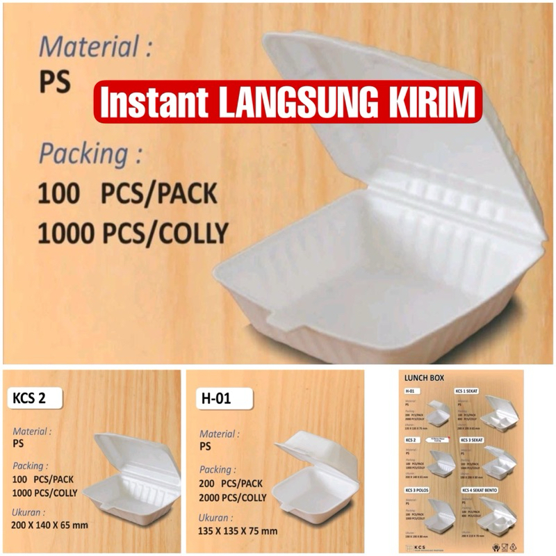 Jual STEROAFOAM/STYROFOAM GABUS MAKANAN LUNCH BOX/STEROAFOAM SEBLAK ...