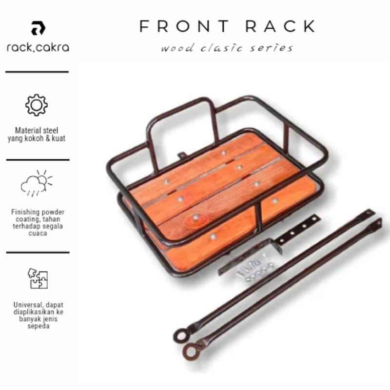 Jual Keranjang Rak Depan Sepeda Front Rack Wood Series front rack ...