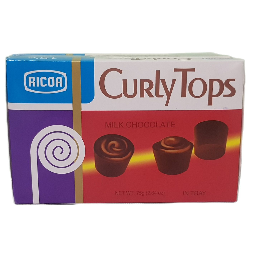 Jual Ricoa Curly Tops Milk Choco isi 15pcs Coklat Snack Cemilan Impor ...