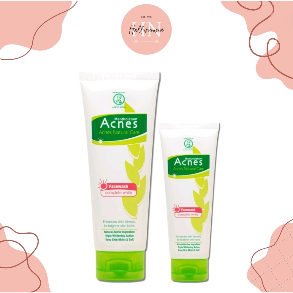 Jual ACNES - Natural Care Face Wash Complete White (Pink) | Shopee ...