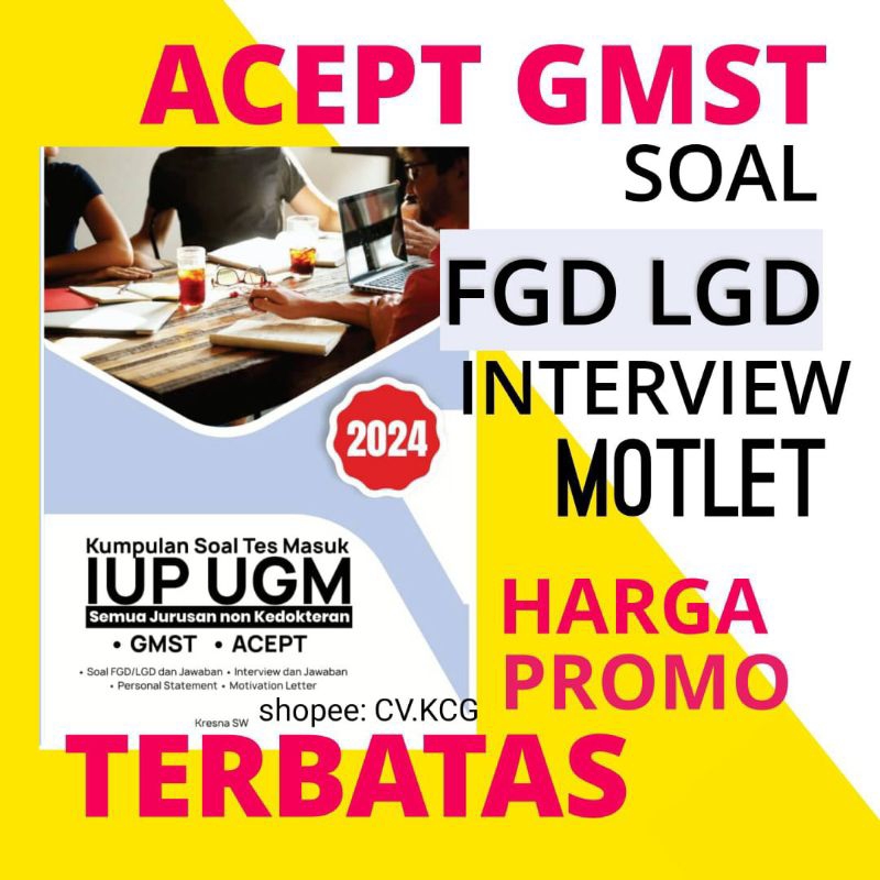 Jual Buku Soal ACEPT GMST Tes IUP UGM SEMUA JURUSAN Non Medicine ...