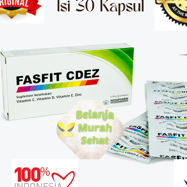 Jual FASFIT CDEZ Comvit vitamin C D E dan Zinc isi 30 Kapsul Murah BPOM ...