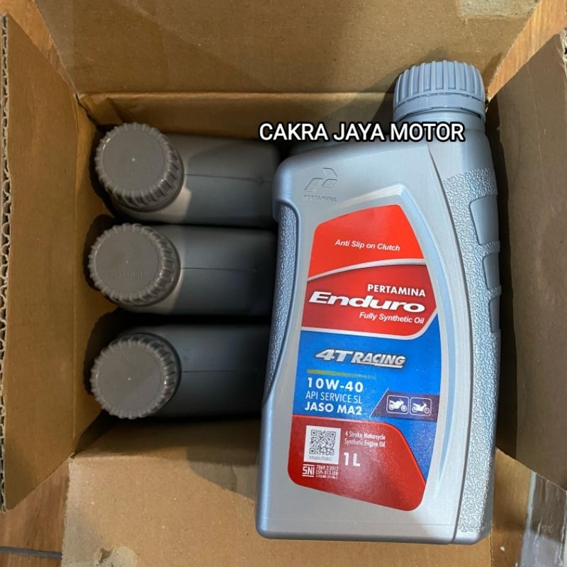 Jual 1 DUS = 6 Botol Oli Enduro Racing 4T 1Liter SAE 10W-40 | Shopee ...