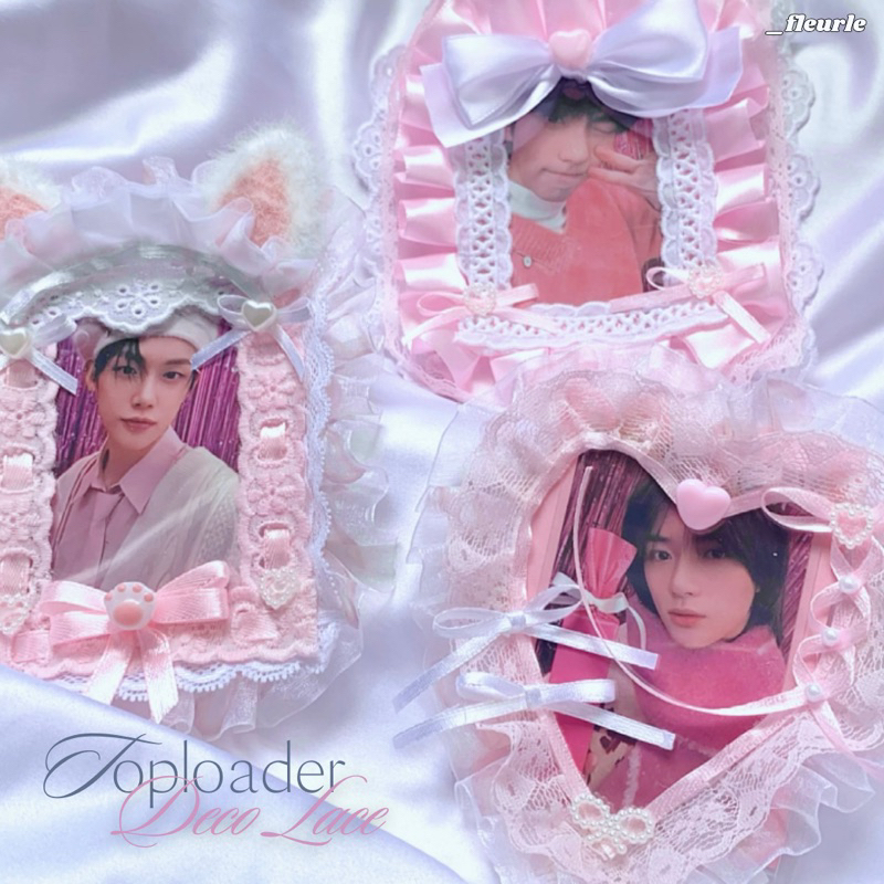 Jual [by _fleurle] ꔫ Toploader Deco Ribbon Lace | Toploader Deco KPOP ...