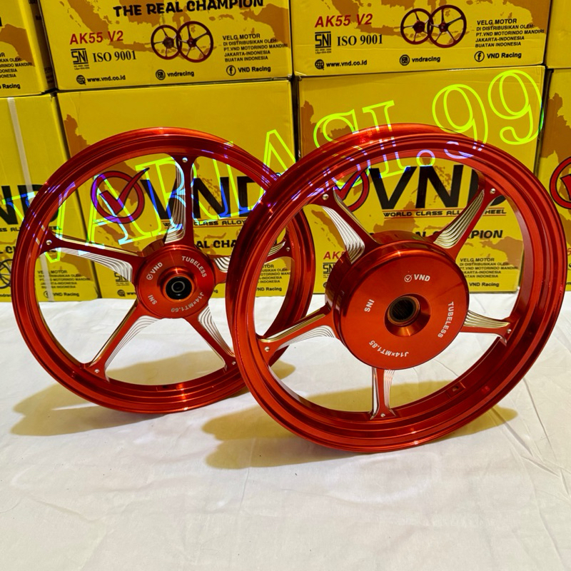 Jual Velg Racing VND AK55 V2 160x14 1.85x14 Scopy Genio Beat Vario 110 Vario 125 Vario 150 ...