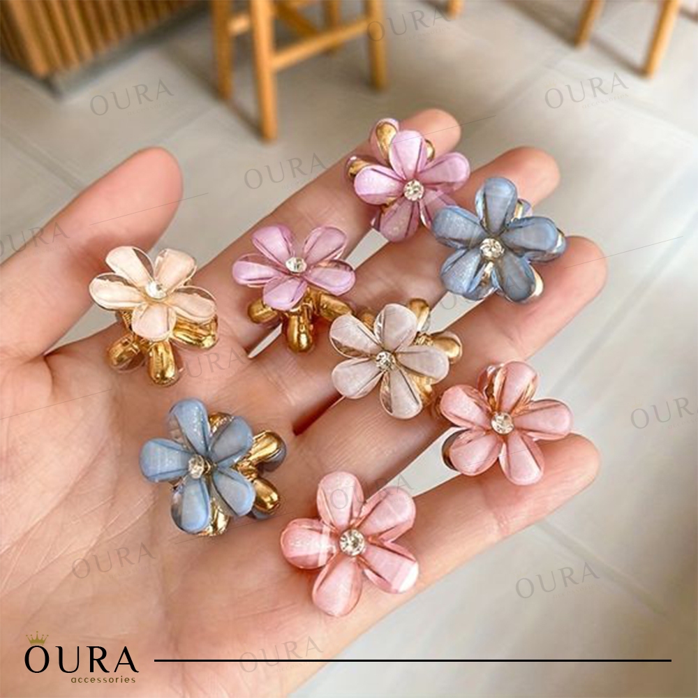 Jual Jepit Rambut Bunga Kecil Korea 1 Pcs Jepitan Rambut Mini Poni ...