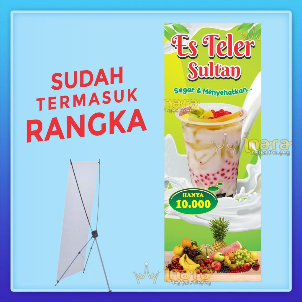 Jual Spanduk Banner ES TELER SULTAN termasuk RANGKA X UK 60x160 ...