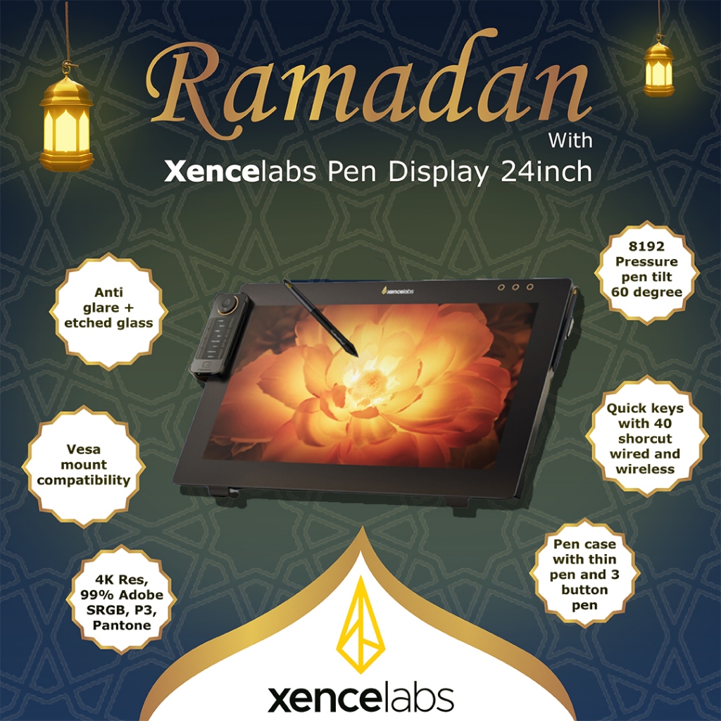 Jual Xencelabs Pen Display 24Inch 4K sRGB 99% P3 Pantone Quick Keys & 2 ...