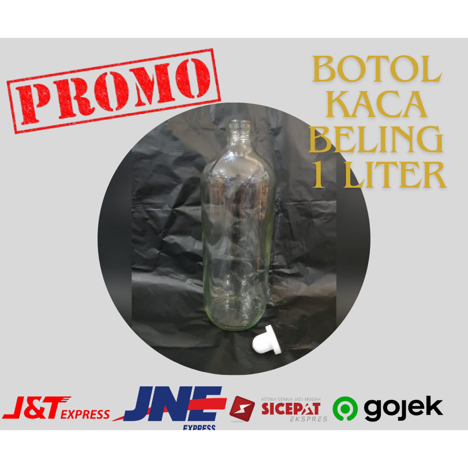 Jual Botol Kaca 1 Liter / Botol Jamu/Botol Madu | Shopee Indonesia