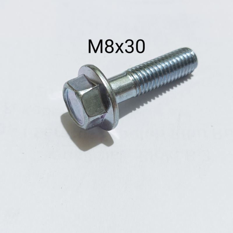 Jual Flange Bolt M8X30 ( baut 12 panjang 3cm ) | Shopee Indonesia