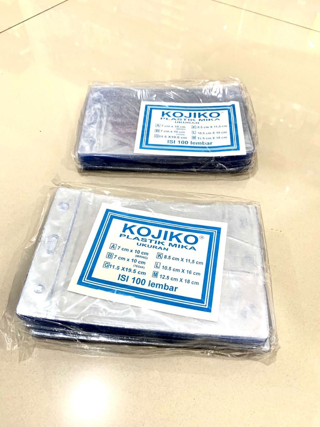 Jual 100 Buah ID Card / Mika Cover / Plastik Name Tag KOJIKO ( 8,5x11,5 ...
