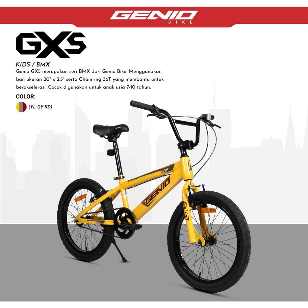 Jual Sepeda BMX 20 Genio GX01 GX02 GX03 GX05 by United bmx remaja kuat | Shopee Indonesia