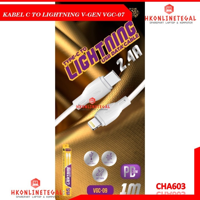 Jual Kabel Data USB Type C to Lightning iPhone V-GeN 1 meter - PUTIH ...