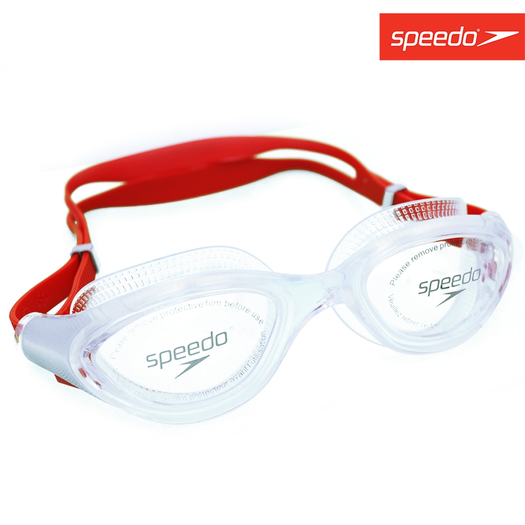 Jual Kacamata Renang Speedo BIOFUSE 2.0 CLEAR/RED | Shopee Indonesia