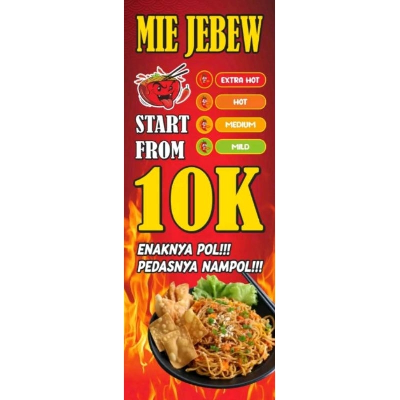 Jual SPANDUK BANNER WARMINDO PEDAS, MIE JEBEW | Shopee Indonesia
