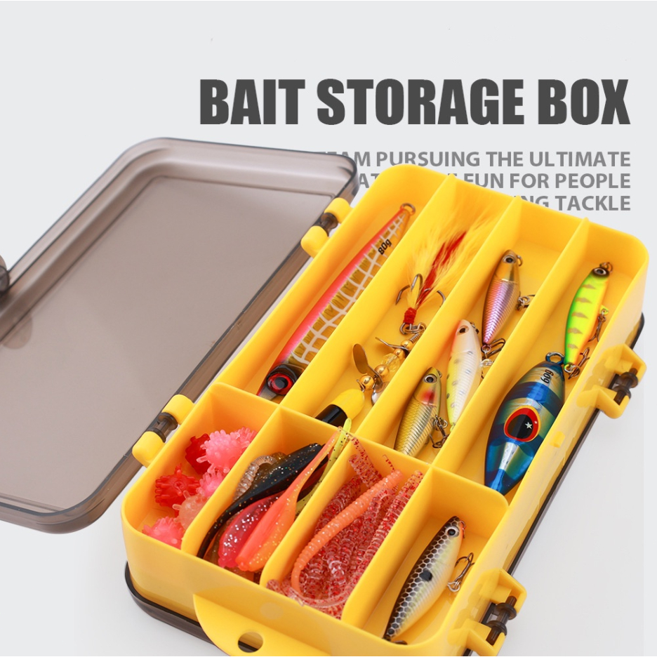 Jual DUA LAYER BOK/ BOX KOTAK UMPAN BUKA DUA SISI / TOOLBOX STORAGE/ BOX MINNOW/BOX IKAN/BOX ...