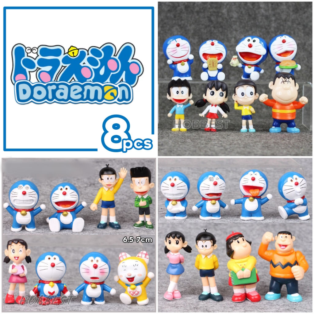 Jual Action Figure DORAEMON set isi 8 pcs - Miniatur Topper Kue ...