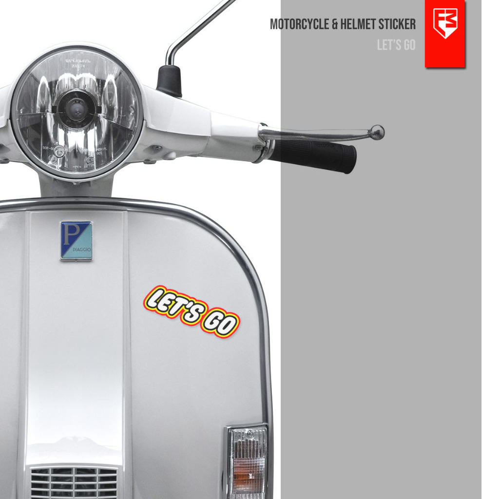 Jual Sticker Motor Helm Mobil Let's Go nmax xmax adv pcx vespa | Shopee ...
