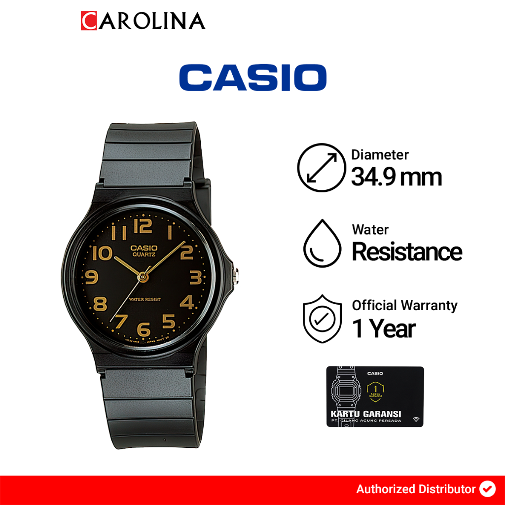 Jual Jam Tangan Unisex Casio General MQ-24-1B2 Classic Black Dial Black Resin Band | Shopee ...