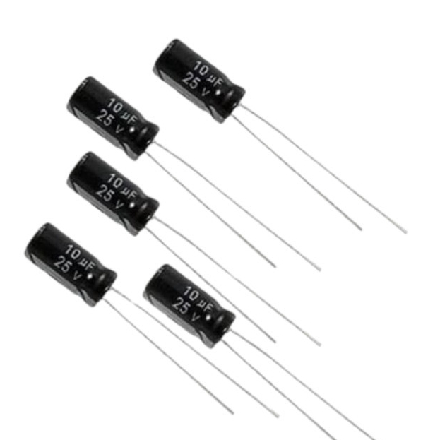 Jual CAPASITOR 10UF 25V KAPASITOR ELCO CAPACITOR 10 MIKRO 25VOLT ALUMINUM | Shopee Indonesia