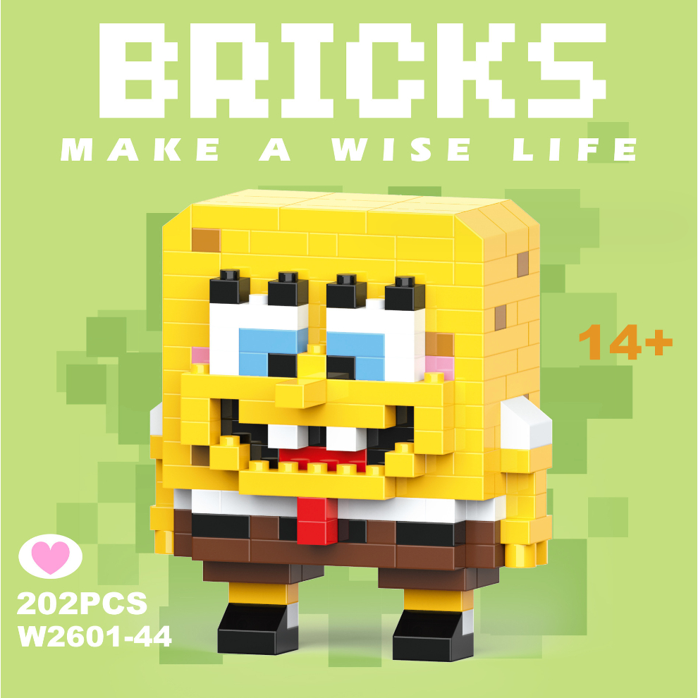 Jual BRICKS Mainan Balok BLOK Cartoon Nano Block Puzzle DIY 3D Kartun ...