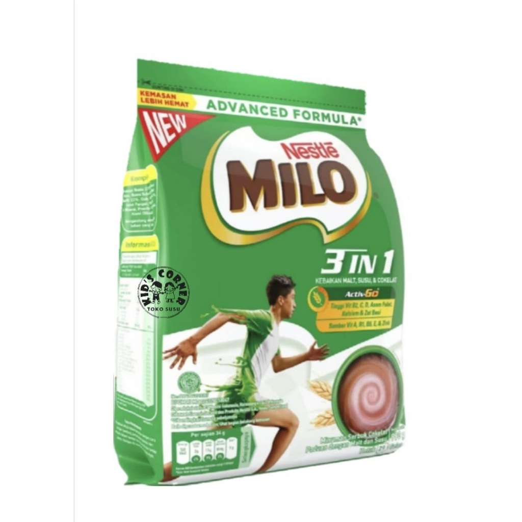 Jual Milo Pouch Active Go 3in1 Bubuk 990g | Shopee Indonesia