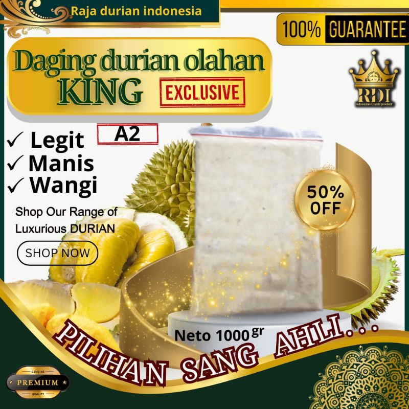 Jual Daging Durian/daging durian olahan/daging durian mix Standard RDI ...