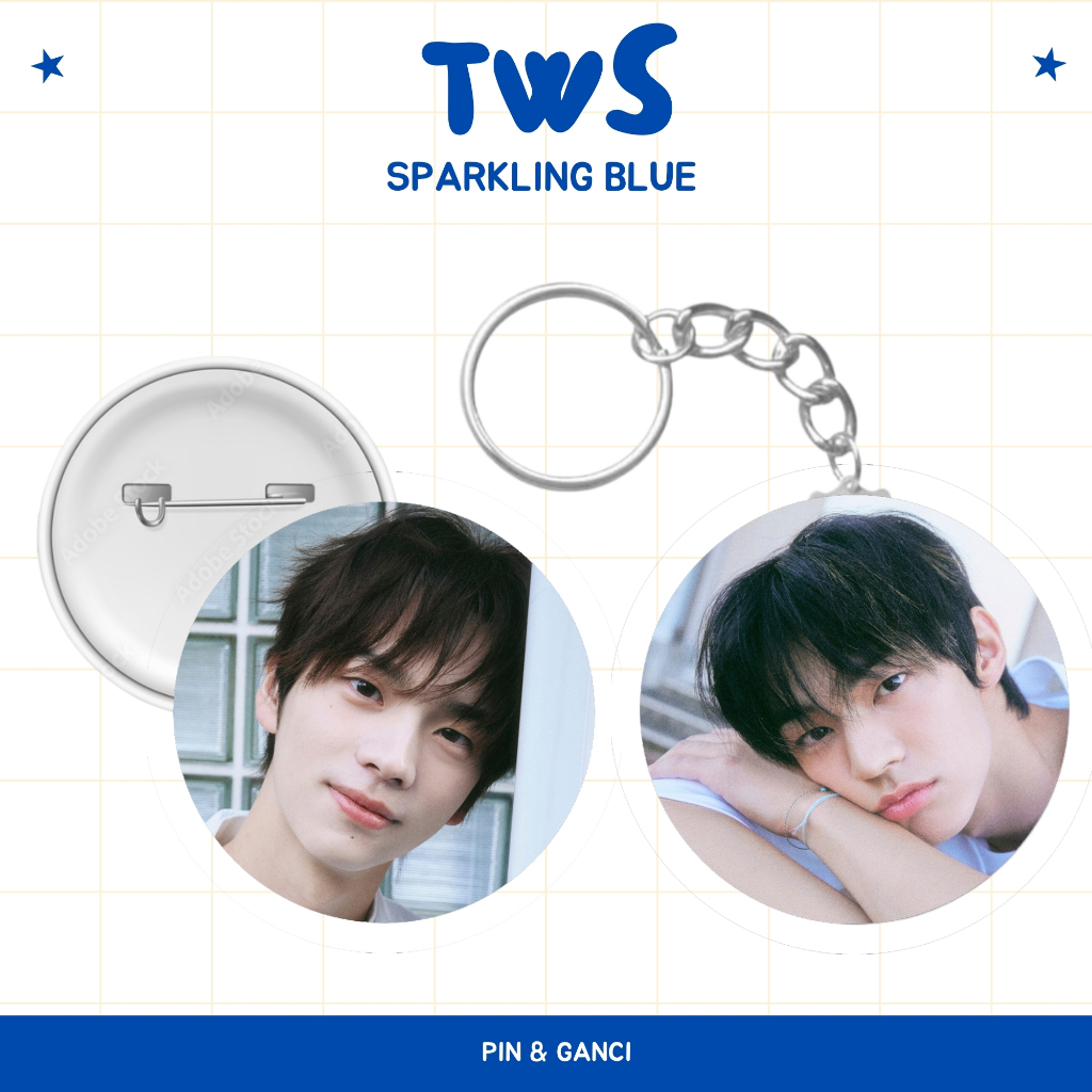 Jual GANCI TWS SPARKLING BLUE KEYCHAIN UKURAN 58 MM (HARGA 1 PCS ...