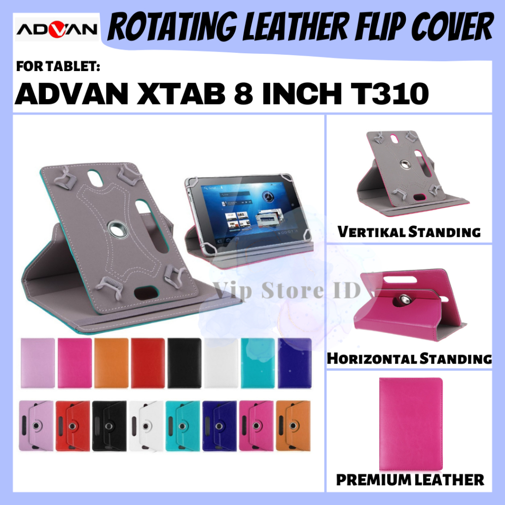 Jual ADVAN XTAB 8 INCH T310 TABLET ANDROID 13 ROTATE FLIP BOOK COVER ...