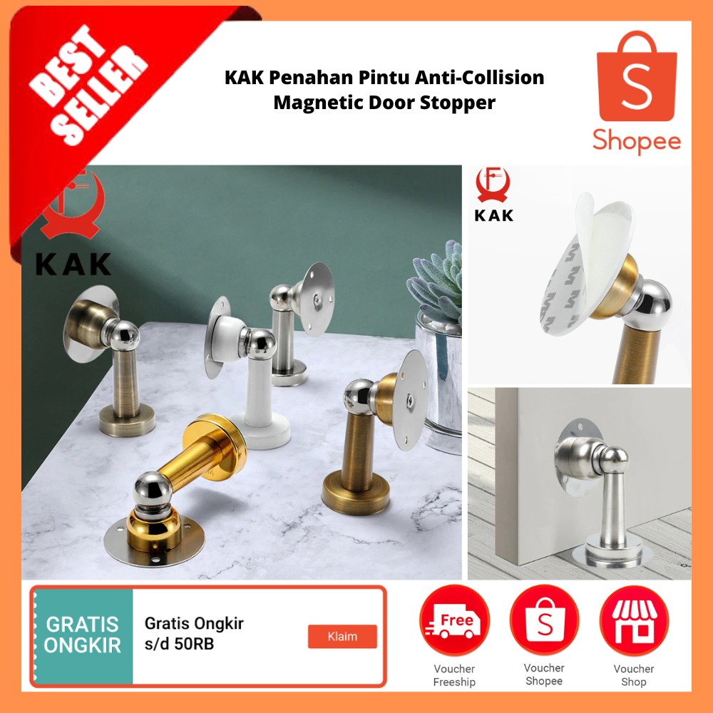 Jual Penahan Pintu Anti-Collision Magnetic Door Stopper / Penahan Pintu ...
