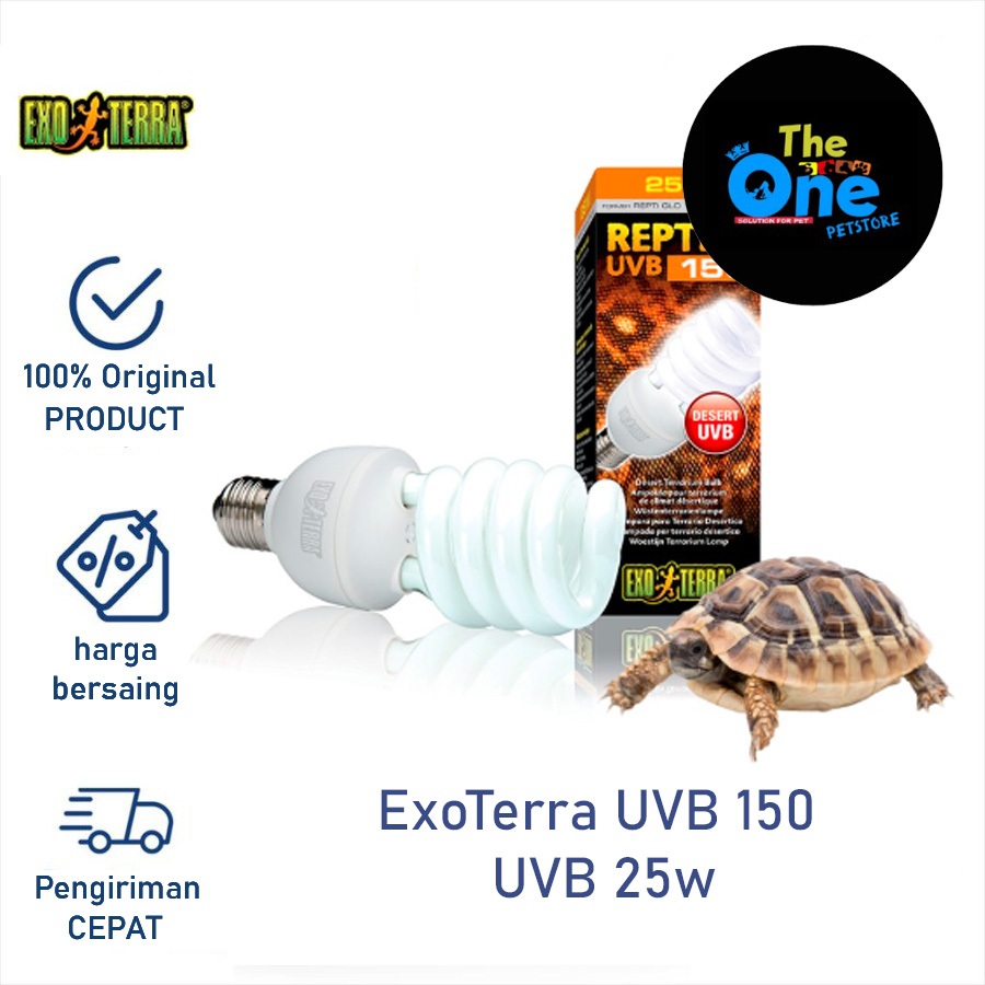 Jual Lampu EXOTERRA UVB 150 25WATT LAMPU REPTIL UVB Exo Terra UVB150 | Shopee Indonesia