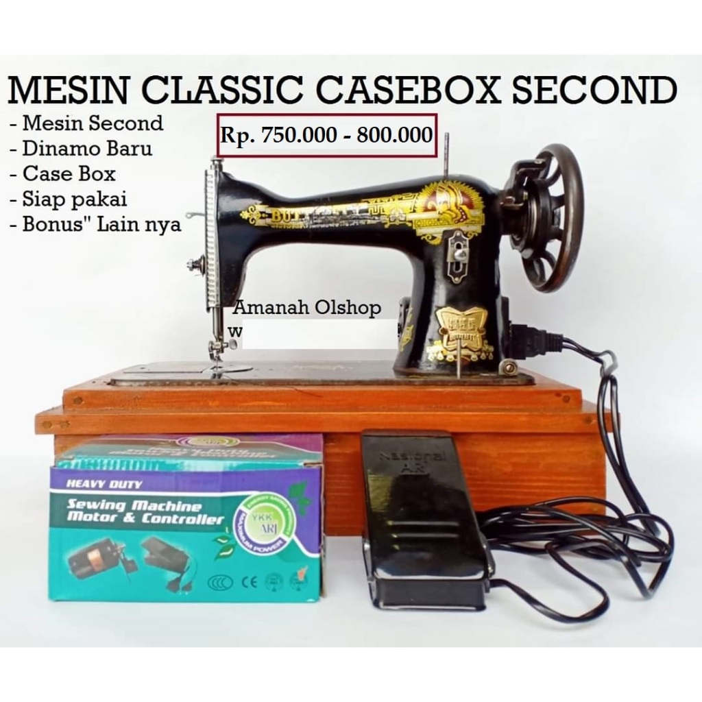Jual MESIN JAHIT SECOND CLASSIC MODEL CASEBOX | Shopee Indonesia