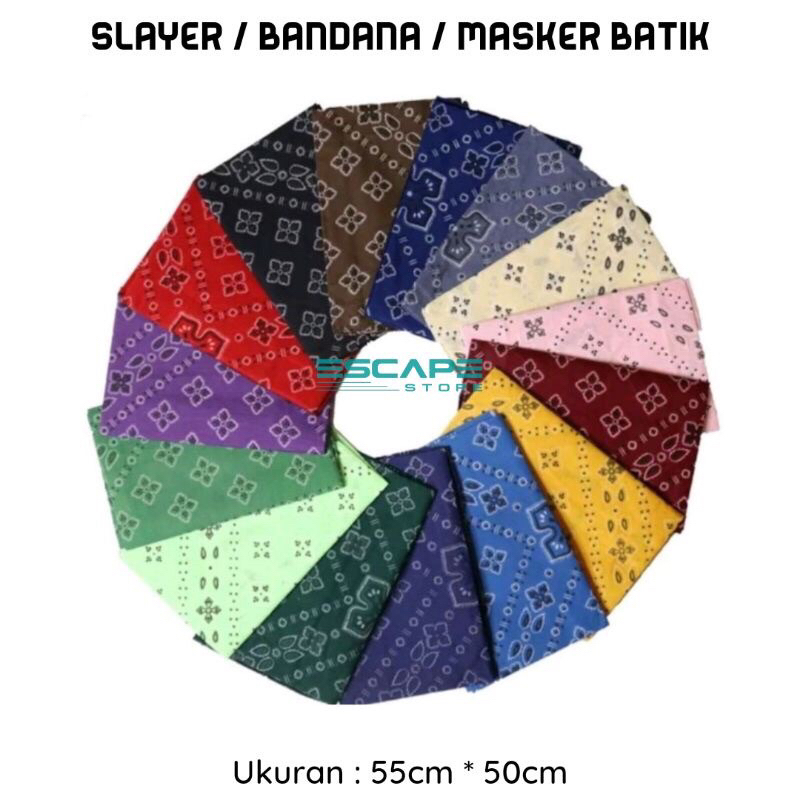 Jual Masker Slayer Bandana Saputangan Motif Batik - BIRU | Shopee Indonesia