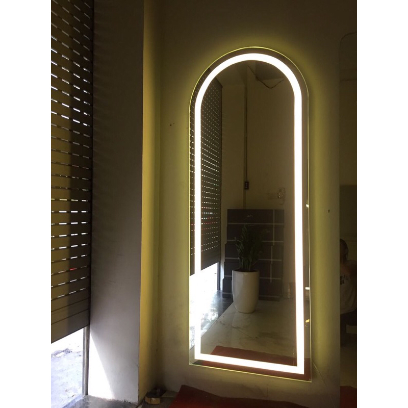 Jual standing mirror lampu led 160x60cm cermin full body cermin LED ...