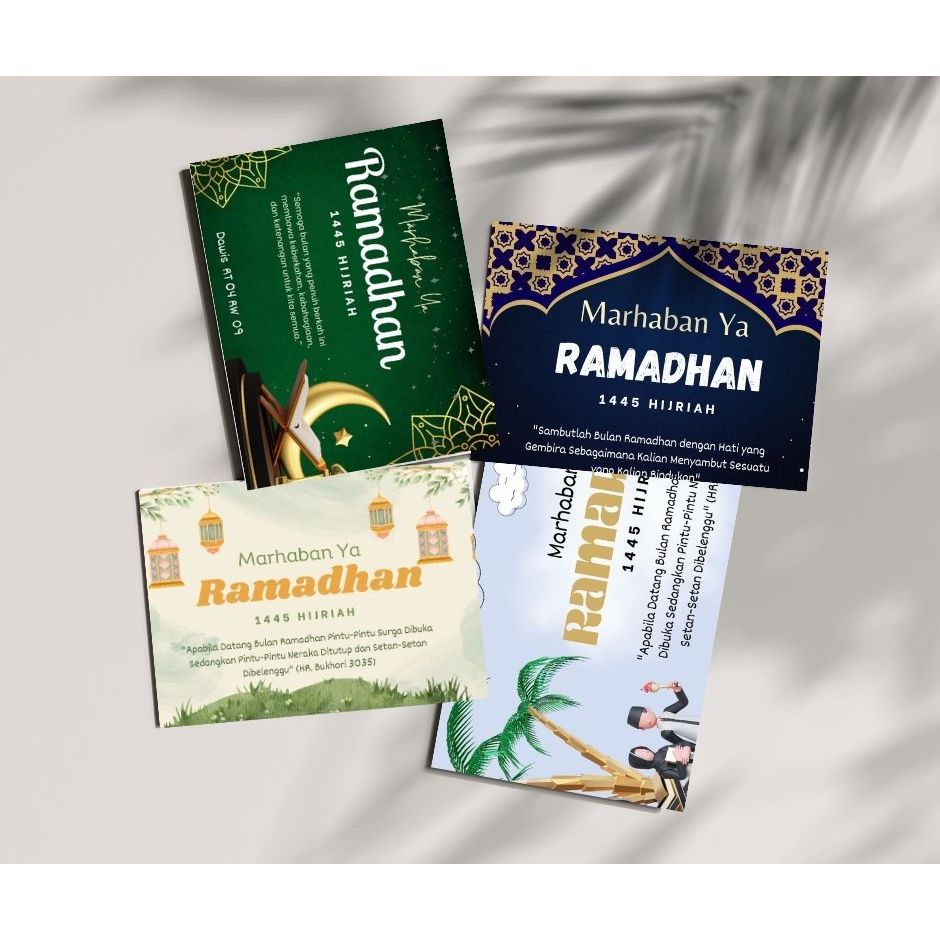 Jual CUSTOM Cetak Label Kartu dan Stiker Ucapan Ramadhan / Kartu Ucapan ...