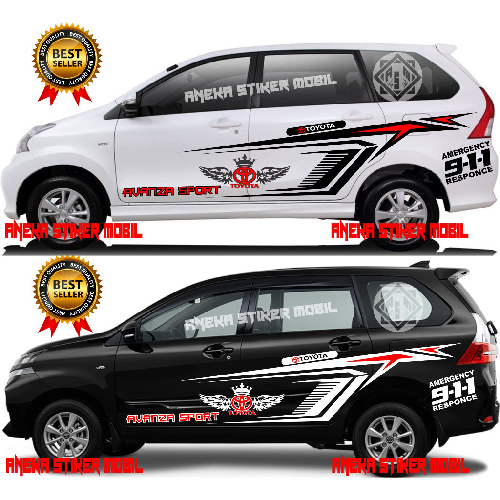 Jual Stiker Mobil Avanza Sticker Avanza Terbaru Model Tribal Sayap ...