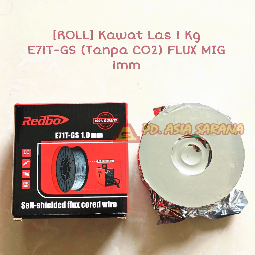 Jual Kawat Las (1mm 1 Kg) Flux Core Wire E71T-GS REDBO MIG Tanpa Gas CO2 | Shopee Indonesia