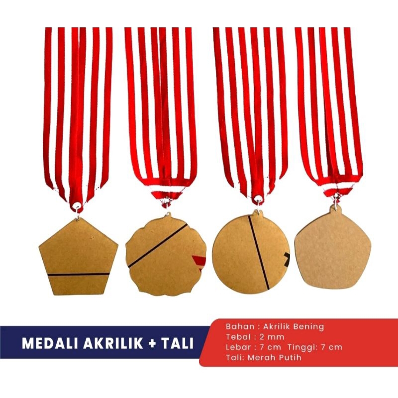 Jual Medali Wisuda Akrilik Polos Plus Tali Mendali Murah Kelulusan ...