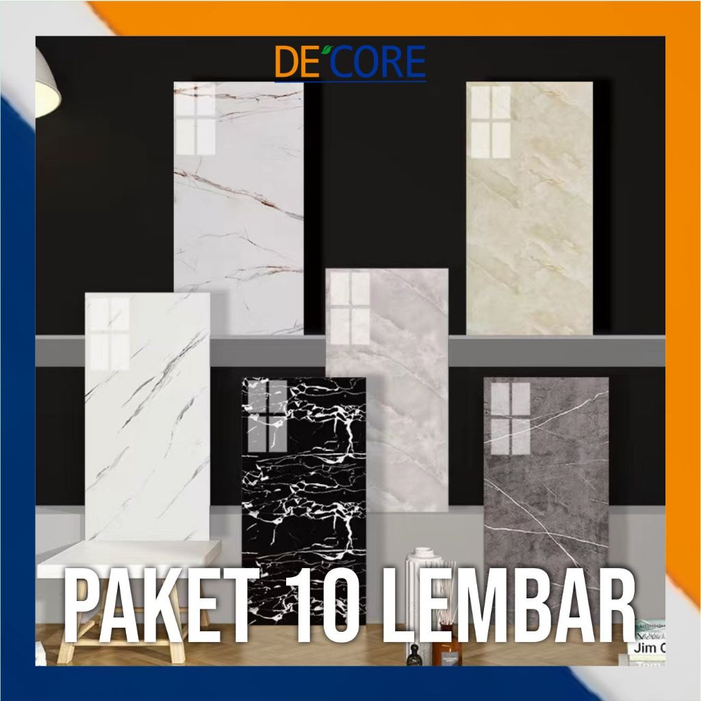 Jual [PAKET 10 LEMBAR] Wallpaper Dinding Vinyl Marbel Granit 30 X 60 / Wallpaper Marble Marmer ...