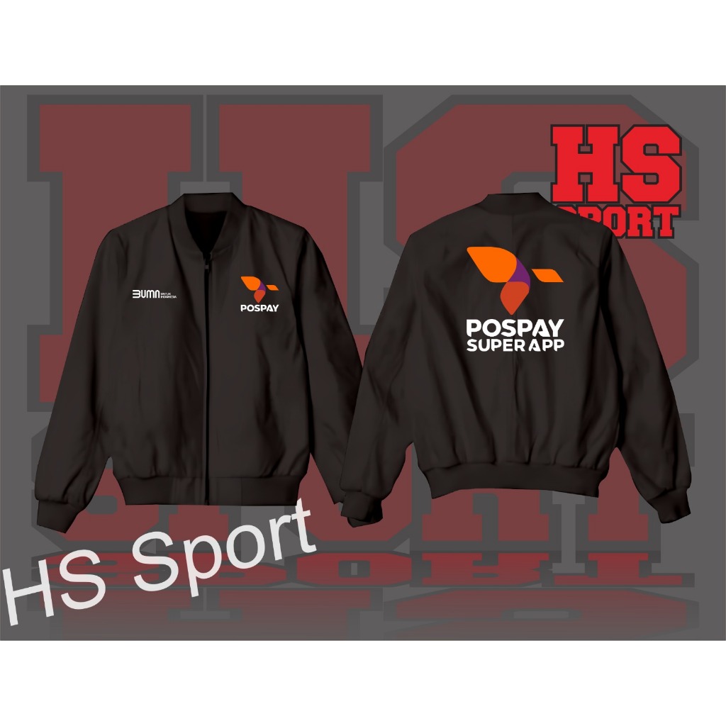 Jual JAKET ZIPER POSPAY - JAKET ZIPER POSPAY SUPER APP - JAKET BOMBER ...