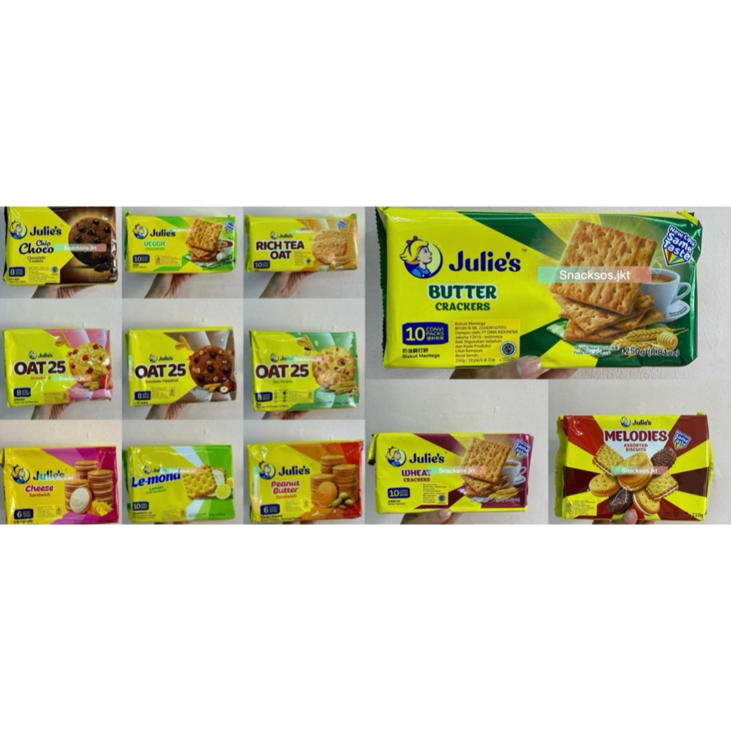 Jual JULIE’S JULIES CHOCOLATE COOKIES / VEGGIES CRACKERS / RICH TEA OAT ...