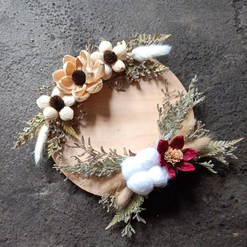 Jual Rangkaian bunga kering / bunga rustic/ rangkai bunga mahar, bunga ...