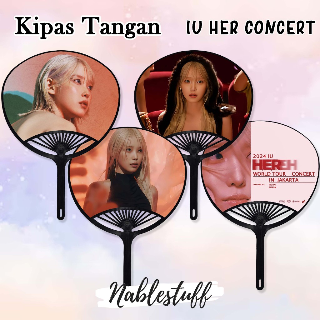 Jual Kipas Tangan Unofficial IU Her Concert // Kipas Kerang ...