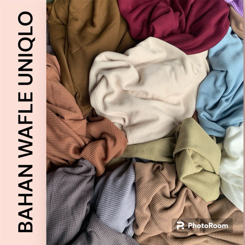 Jual BAHAN WAFLE/WAFLE UNIQLO/BAHAN KAOS RIB /KNIT (min order 1m = 2x ...