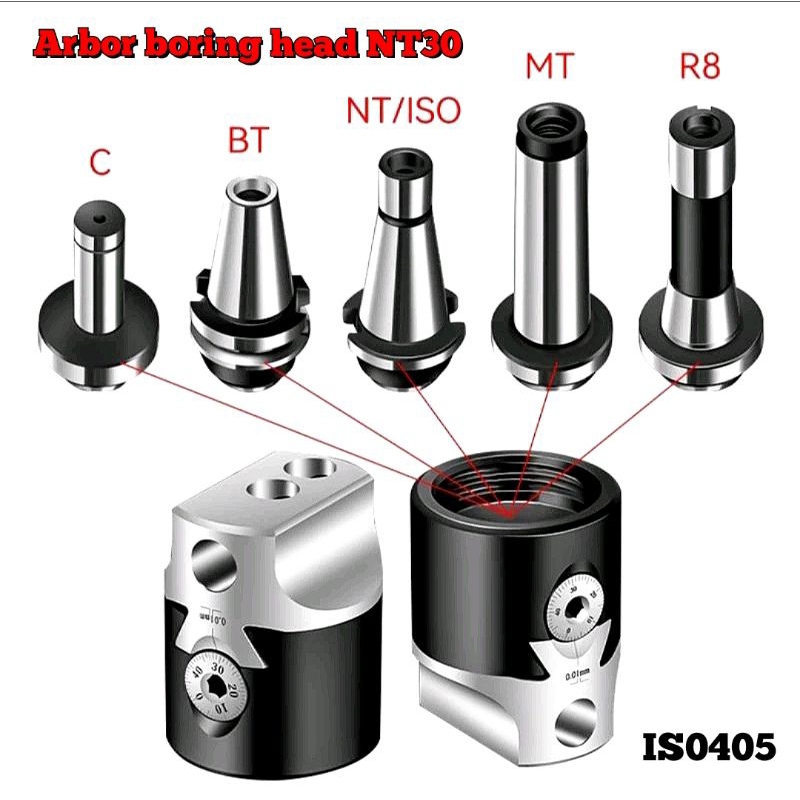 Jual Arbor boring head nt30- 1/2x18 UNF arbor kepa boring head untuk ...