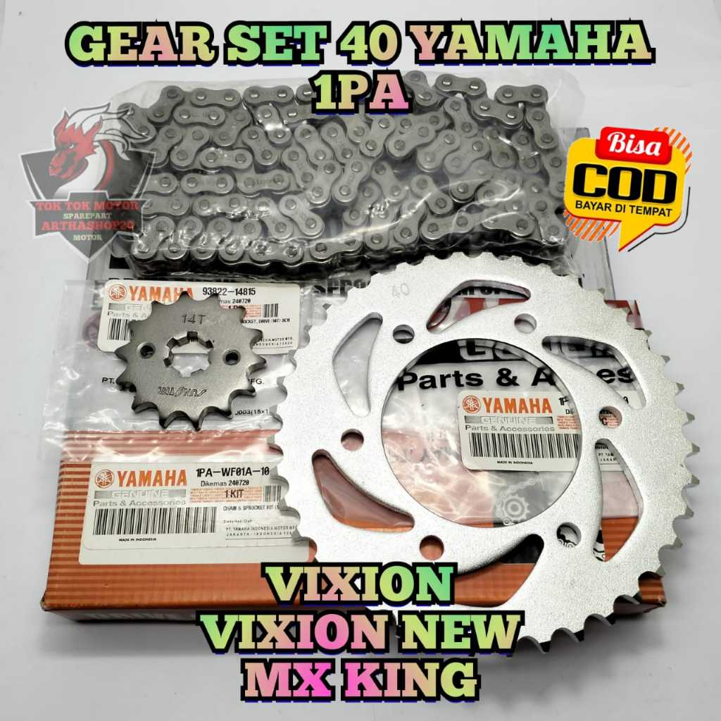 Jual GEAR SET 40 1PA ASLI ORIGINAL YAMAHA UNTUK MOTOR VIXION, VIXION ...