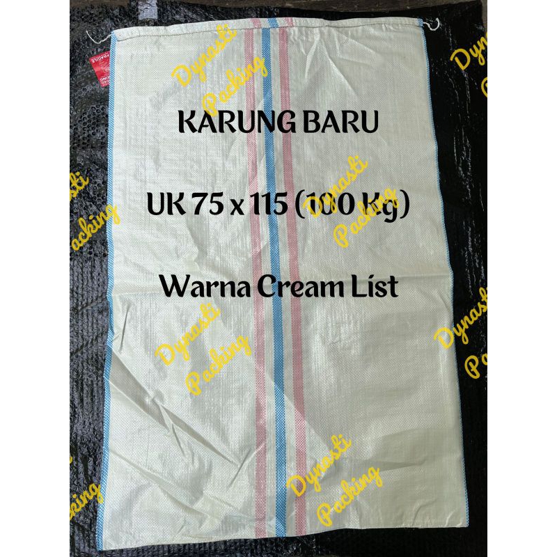 Jual Karung Plastik 100 Kg Karung Baru Ukuran 75 x 115 75x115 Cream ...